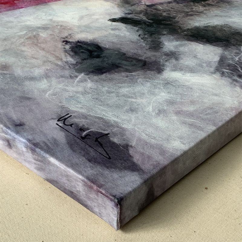 Abstract painting vertical diptych discernment - grecaridea